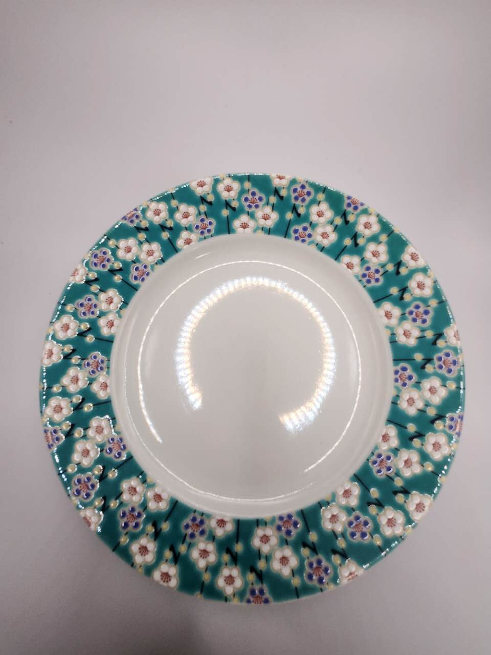 Japanese Floral Rim Plate – Hamaya Japan